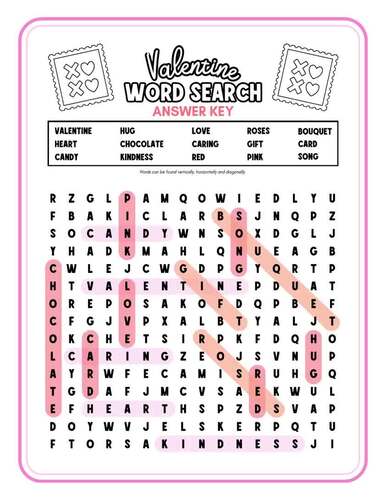 Valentine’s Day Games & Activities, Graphing Tic Tac Toe Cross Word Search