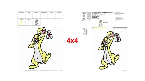 Winnie The Pooh Rabbit Holding Paper Easter Basket Painting Egg And ...