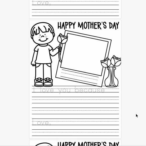 Mother's Day Writing Activity | Activities for Mother's Day by ...
