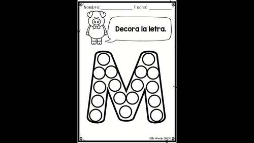 Hojas de trabajo LETRA M | Letter M Worksheets in Spanish by Ms Herraiz
