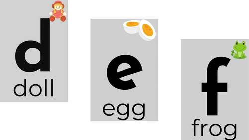 Printable Alphabet Flash Cards for Toddlers, Preschool ABC Learning ...