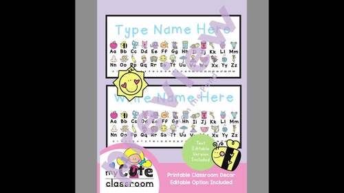 Pastel Desk Name Tags by From the Pond | TPT