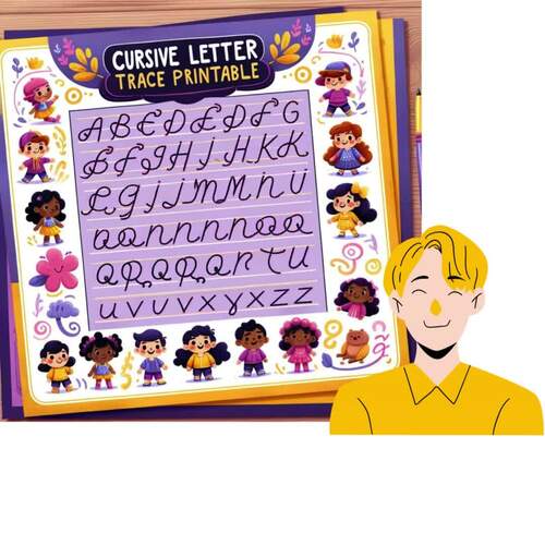 Aa to Zz, with 26 cursive letter tracing printables for early learners