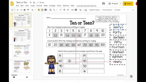Teen Numbers [for Google Slides™] by Miss Fish | TPT