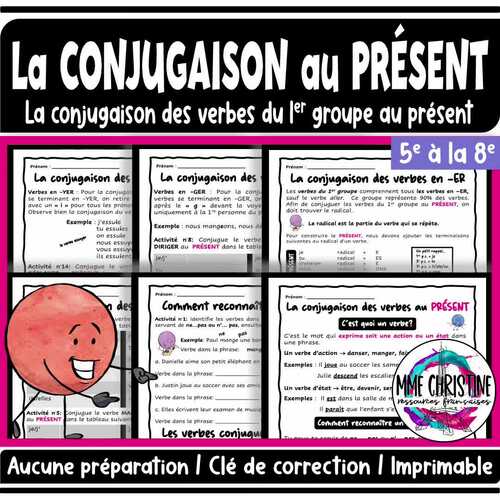 Les verbes I 9 cahiers d'activités + 25 jeux de mots cachés I French ...