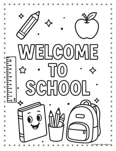 Back To School Coloring Pages & Drawing Prompts | Fine Motor Activities