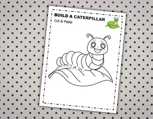 Caterpillar Craft Template | Spring Activities | Cut & Paste | Insect Craft