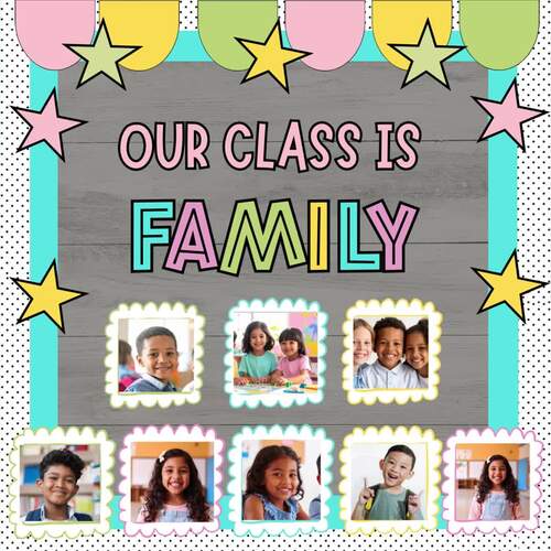 Our Class is Family Bulletin Board Kit Door Decoration Classroom Decor ...