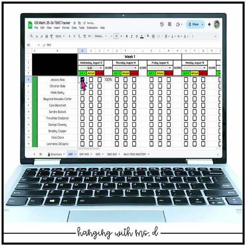 Middle School Math | TEKS Data Tracker | 6th, 7th, & 8th Grade | Google ...