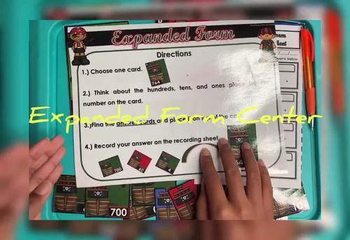 Expanded Form 2nd Grade | Expanded Form Task Cards | Place Value Center