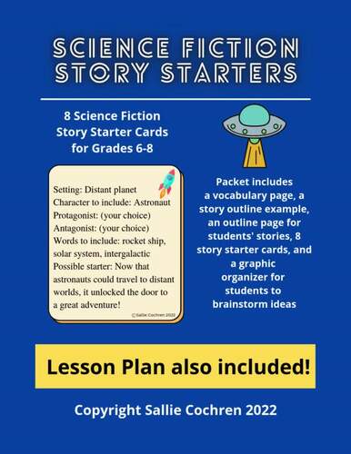 Science Fiction Story Starter Cards/Fictional Narrative Writing Prompts ...