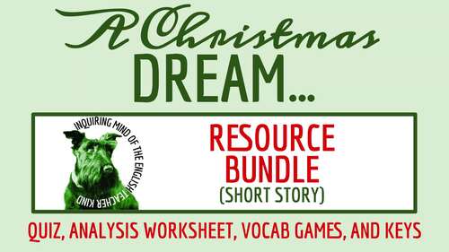 "A Christmas Dream" | Winter Holiday Reading Activities | Short Story ...