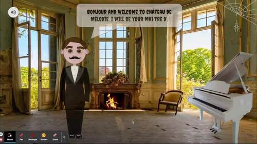 Halloween Haunted House Digital Music Escape Room- Treble Clef Game