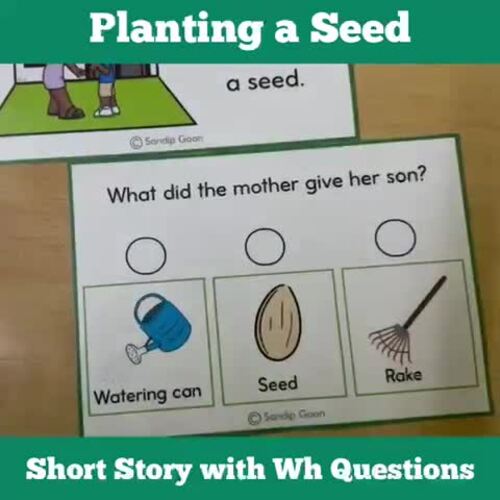 Planting a Seed Sequence | Sequencing Stories with Pictures | TPT