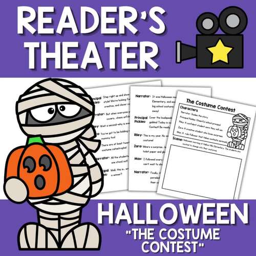 Halloween Readers Theater Script Reading Activity Play Fun Skit Costume ...