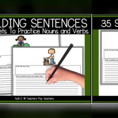 Building Sentence Worksheets 1st Grade Grammar Nouns and Verbs Back To ...