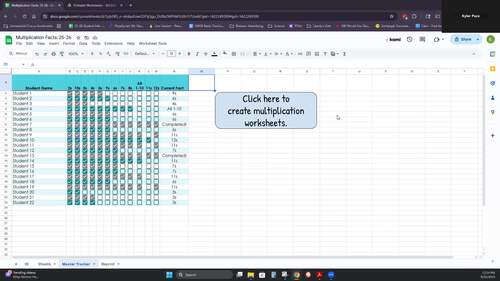 Multiplication Math Fact Worksheet Generator | Daily Differentiated Drills