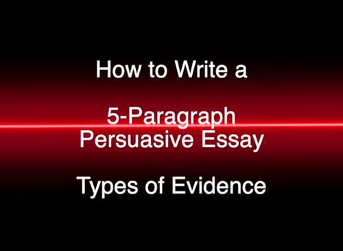 How to Write a 5-Paragraph Persuasive Essay: Presentation and Teacher's ...