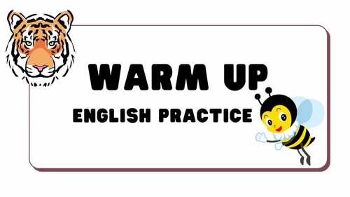Warm Up - English Practice by Honeybee Nectar | TPT