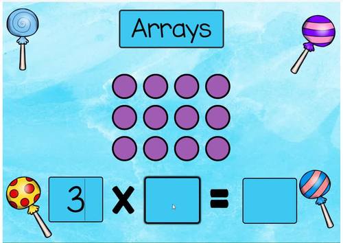 Arrays - Boom Cards by Boom Cards by Miss Rainbow Education | TPT