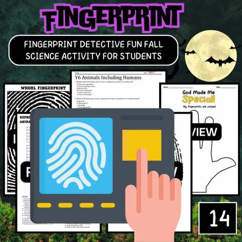 Fingerprint Detective Worksheet - Fun Fall Science Activity for Students
