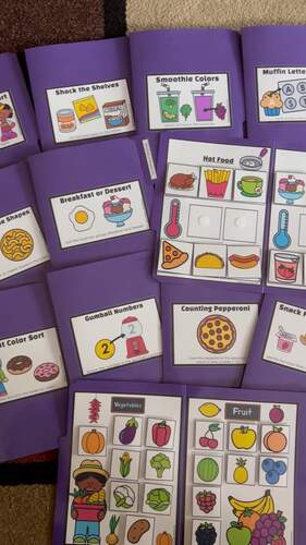 Preschool Food File Folder Activities by Mrs Jackson's Little Learners
