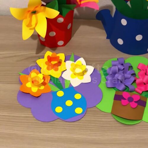BUNDLE Spring Flower Crafts Tulip Daffodil Mothers Day Card Decor ...