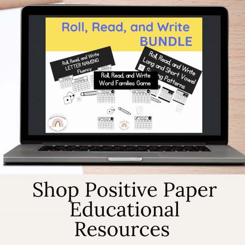 Roll, Read and Write Bundle -Letter Naming, Spelling Patterns and Word ...