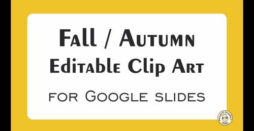Fall / Autumn Clipart for Google Slides™ | Movable Images | TPT