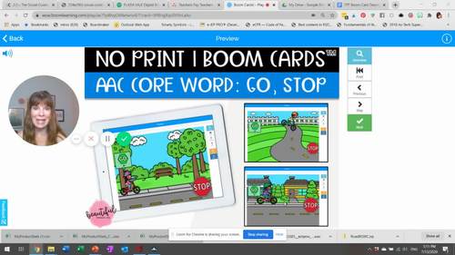No Print Boom Cards™ AAC Core Word: GO/STOP for Autism & Speech Therapy