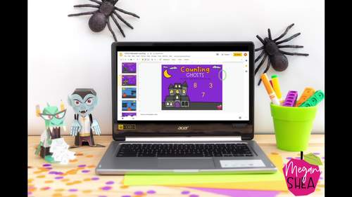 Halloween Digital Counting Google Slides Kindergarten Distance Learning
