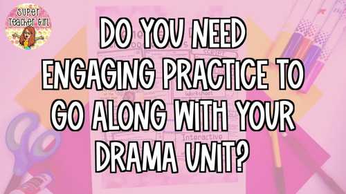 Elements of Drama UNIT Interactive Notebook Video Lessons & Comprehension