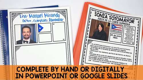 Hispanic Heritage Month Project Research Poster Spanish English ...