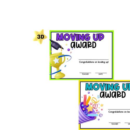 Moving Up END OF YEAR AWARDS AND CERTIFICATES - "MOVING-UP" | TPT