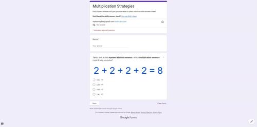Multiplication Strategies Escape Room Game with Google Forms by My ...