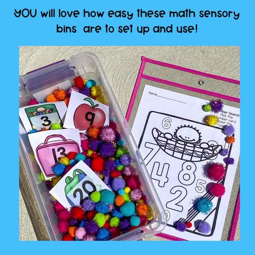 September Sensory Bin by Kindergarten and Clips | TPT
