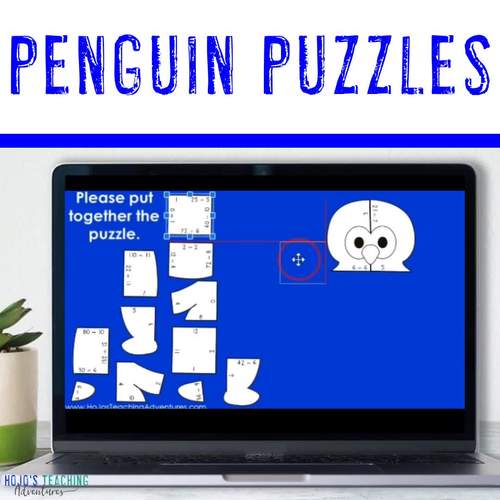 SUBTRACTION January Winter Center Game: Tacky the Penguin Project Activity