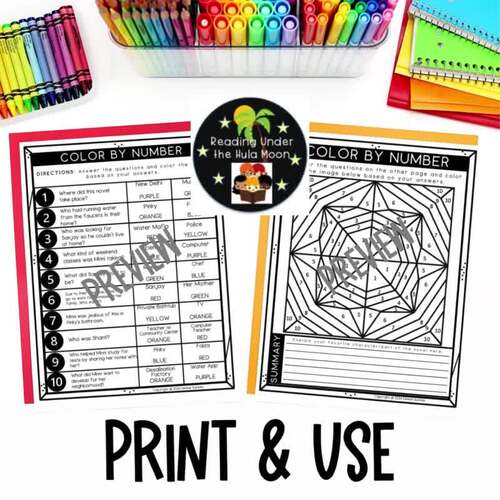 Thirst by Varsha Bajaj Color by Number by Reading Under the Hula Moon