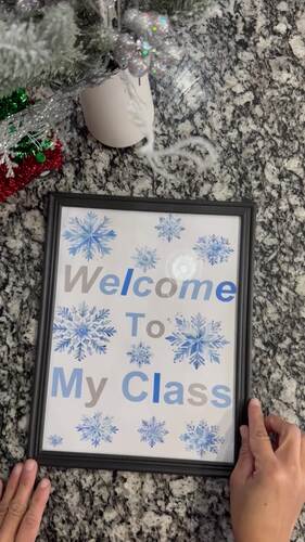 winter snow fakes poster welcome to preschool homeschool classroom ...