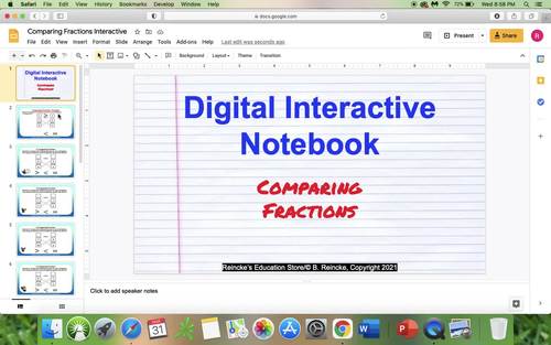 Comparing Fractions Digital Activity (Google Slides) | TPT