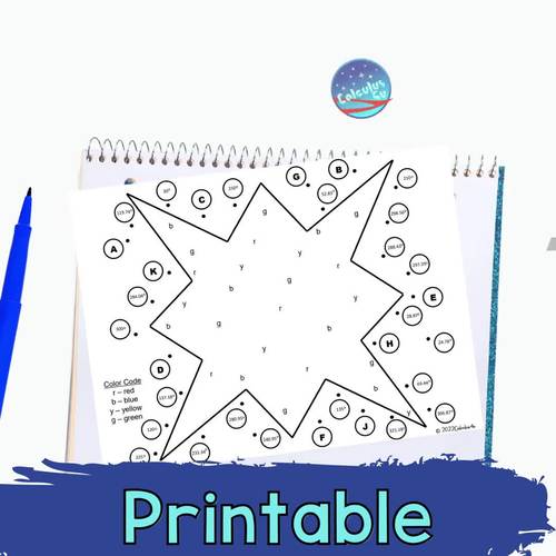 Vector Coloring Star Activity by Calculus4u | TPT
