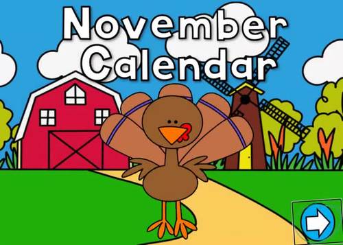 November 2022 Calendar Bundle - Digital Calendar - BOOM CARDS W/ Audio