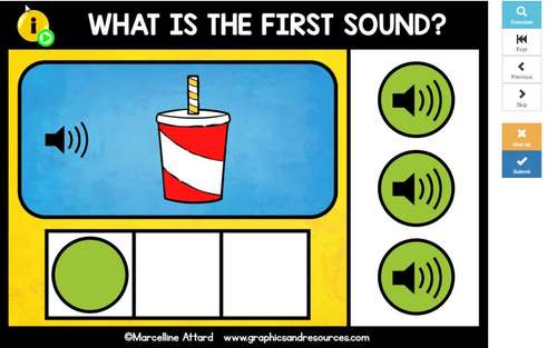BOOM CARDS BEGINNING SOUND PHONEMIC AWARENESS ACTIVITY APRIL DIGITAL GAME