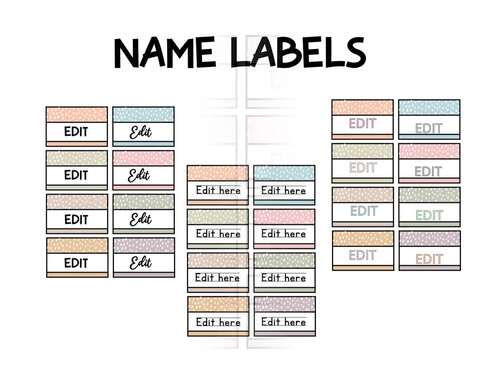 Printable Small Name Labels, Locker Labels, Mailbox labels, Bin Tags ...