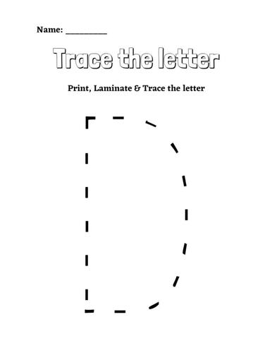 Trace all 26 letters of the alphabet. Follow the path of each letter, A ...