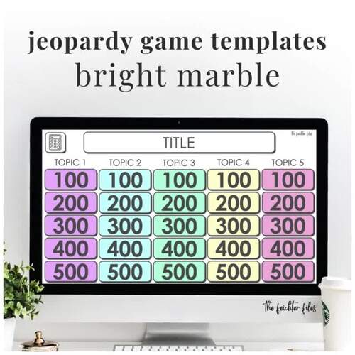 Editable Blank Jeopardy Game Template Google Slides PowerPoint #4