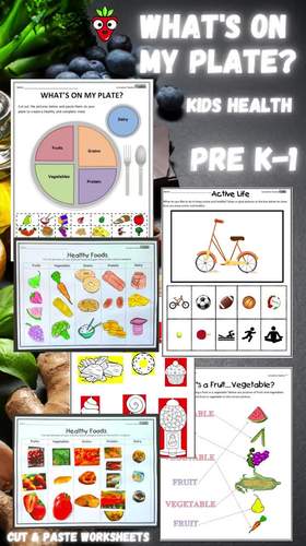 Nutritional Health Worksheets - What's On My Plate? by Innovative Teacher