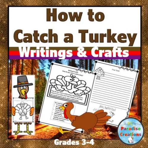 How to Catch a Turkey Writing Craftivity by Paradise Creations | TpT