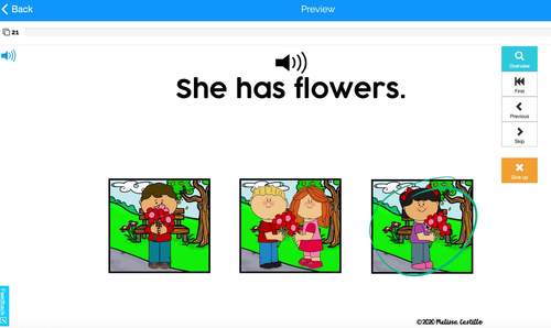 Boom Cards™ Distance Learning: Pronouns (Match sentence to picture)