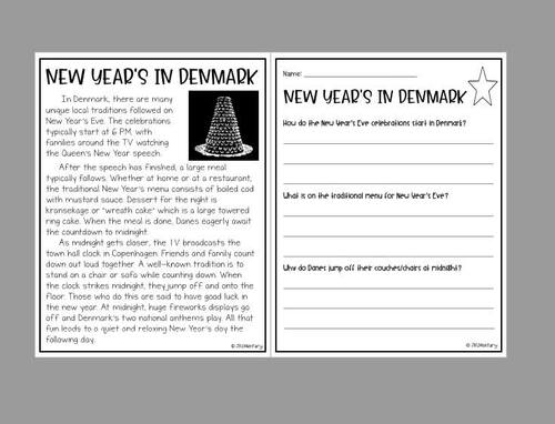 New Year's Around the World | Reading Passages Comprehension and More